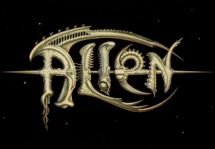 Unused Title Treatment for Ridley Scott’s ‘Alien’, 1979