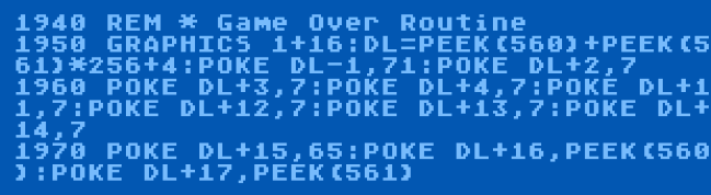 Adventures in Atari BASIC: Lesson Eight – Multiple Graphics Modes and ...
