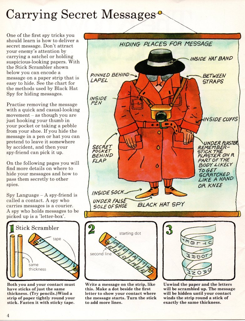 Usborne’s ‘The KnowHow Book of Spycraft’, 1975
